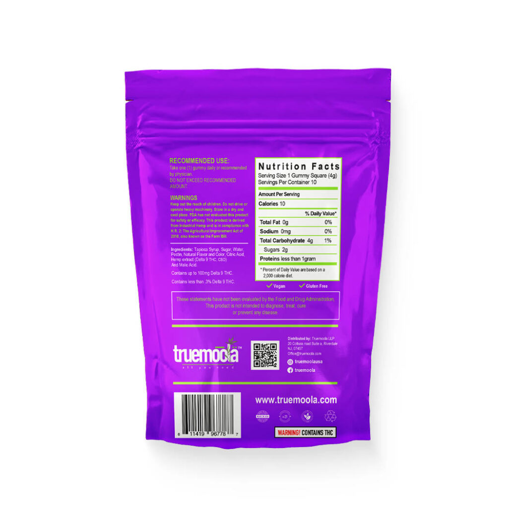 Indica Micro Dose Wild Berry THC Gummies | Truemoola