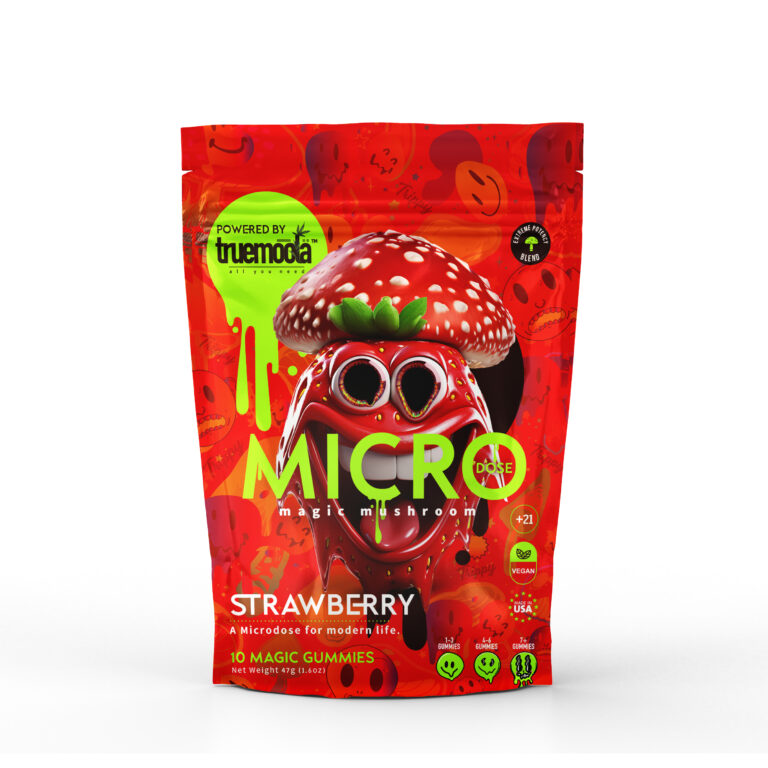 Strawberry Micro Magic Mushroom Gummies - Truemoola